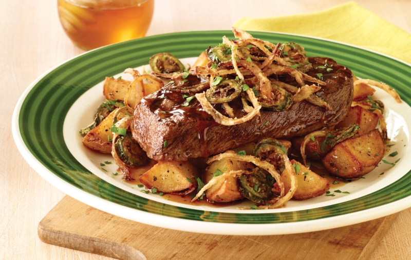 Steiks ar medu un melnajiem pipariem